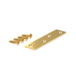 Multi-Position Mending Plate, Brass, 2" | Materiaux Pont Masson